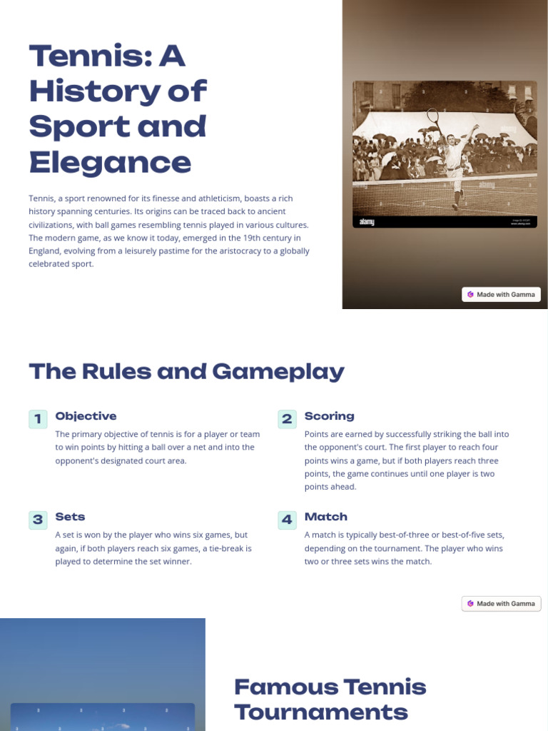Tennis a History of Sport and Elegance | PDF