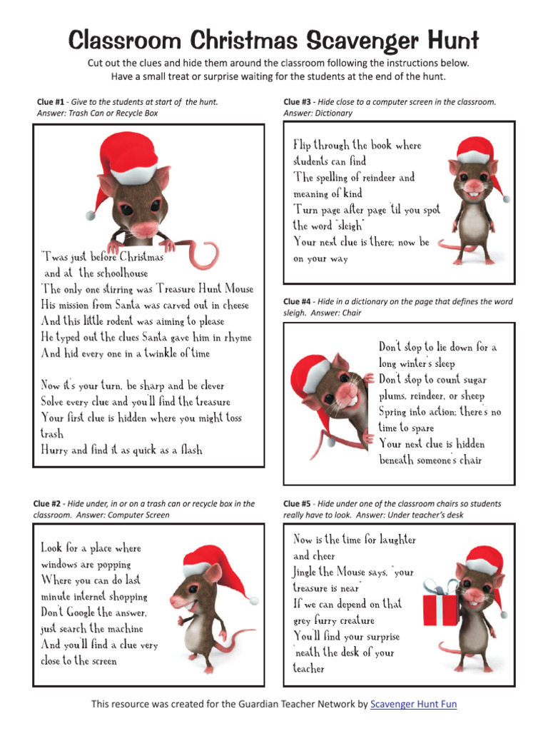 christmas-classroom-scavenger-hunt | PDF