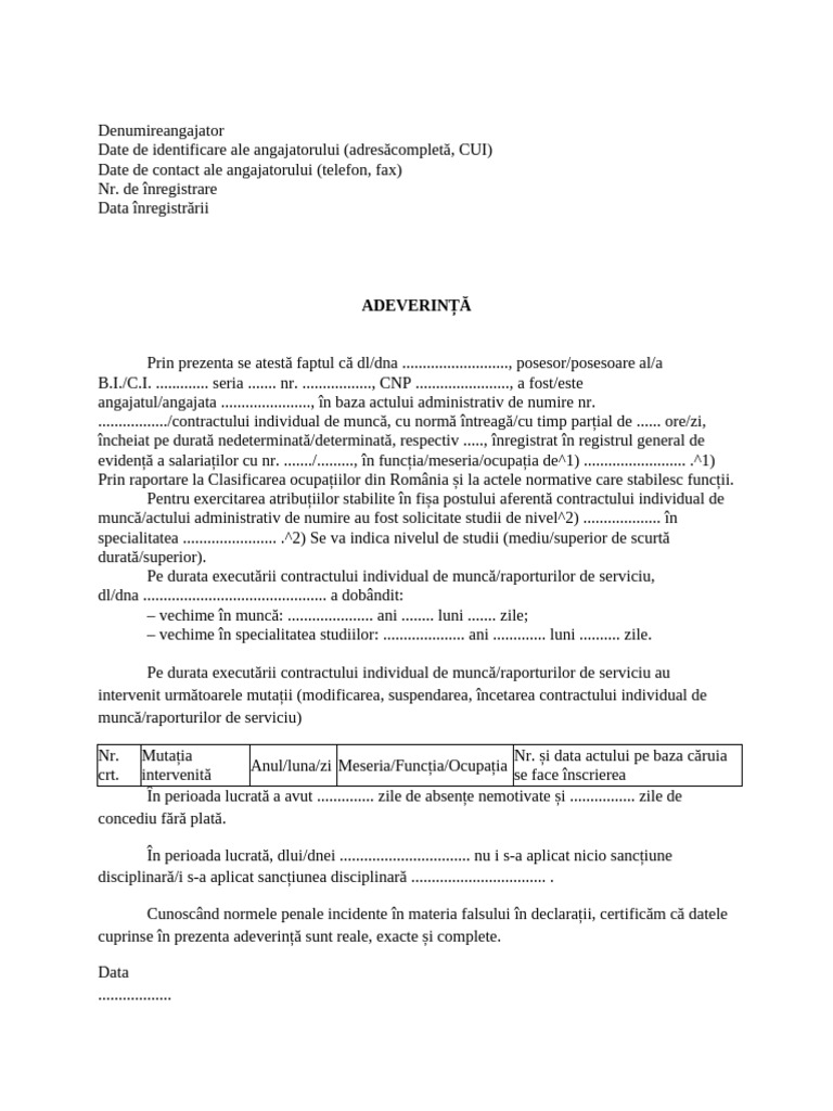 Anexa_3_-Model_adeverinta-1 | PDF Anexa_3_-Model_adeverinta-1 | PDF