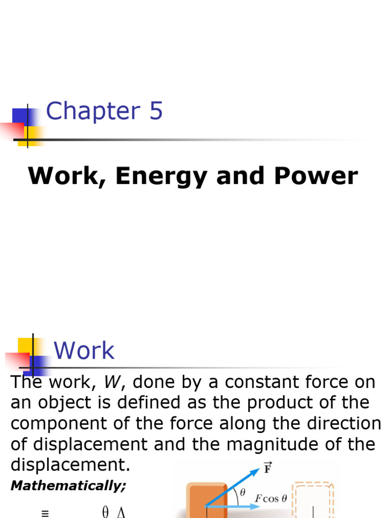 Chapter05 Work Energy and Power | PDF | Force | Science & Mathematics
