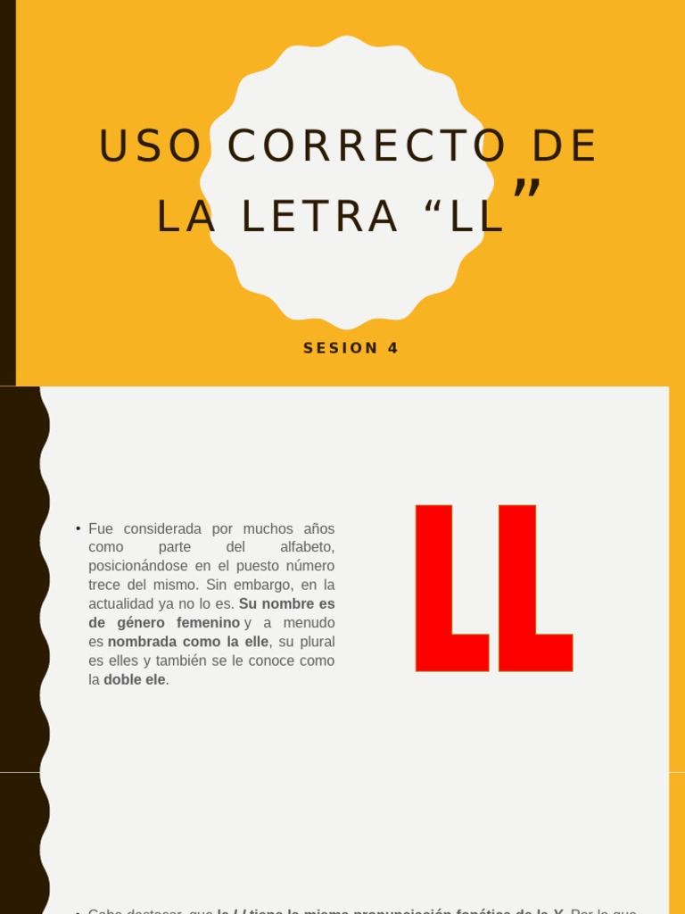 Uso Correcto de La Letra LL | PDF