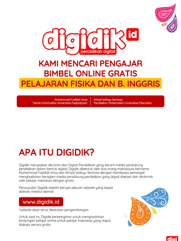 Digidik Mencari Pengajar | PDF