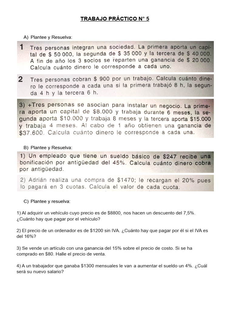 TRABAJO PRÁCTICO N° 5 | PDF
