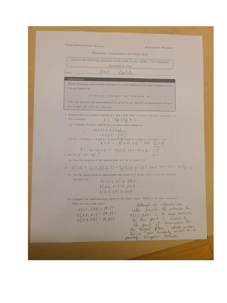Linearization Pdf