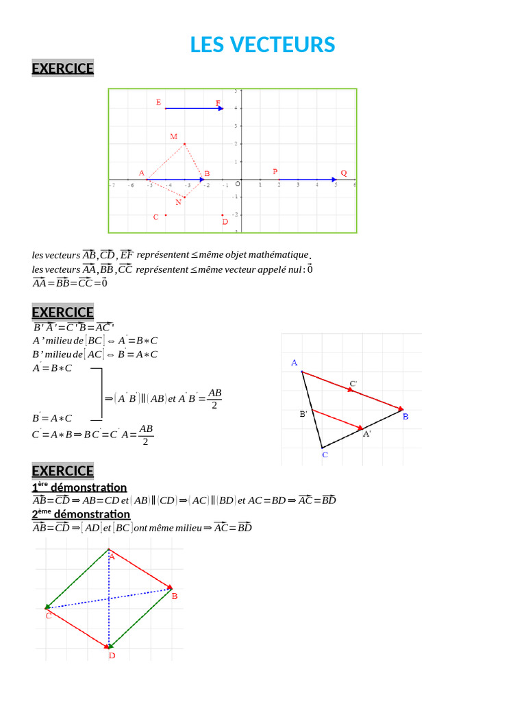 Les Vecteurs | PDF