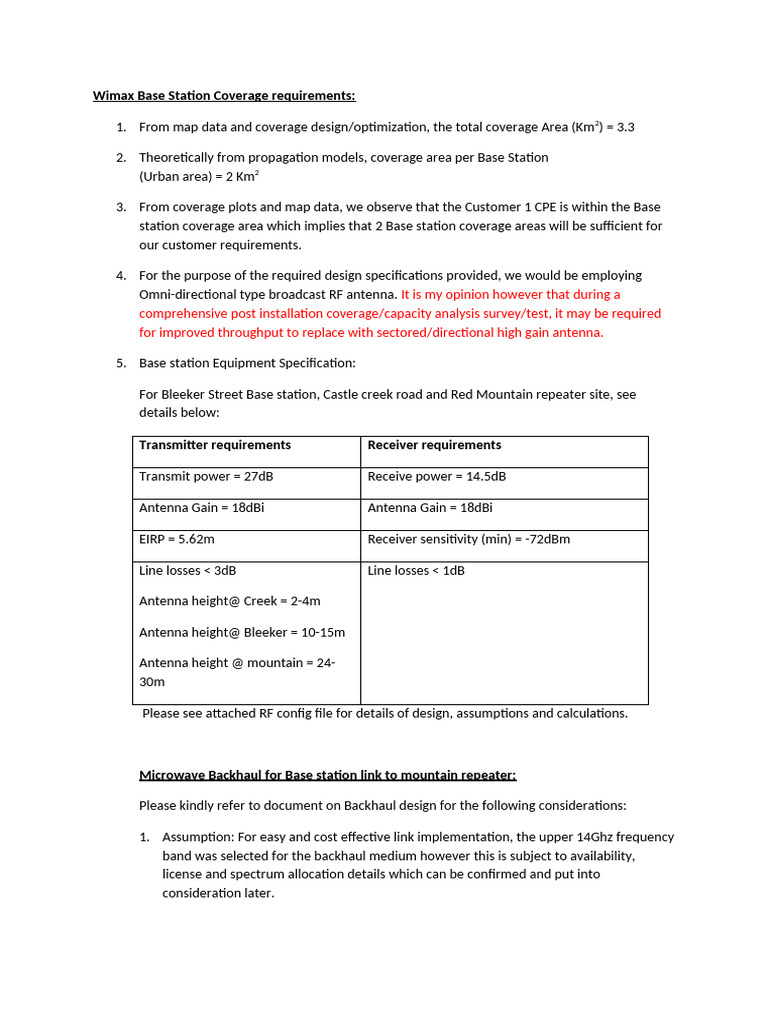 Wimax Base Station Coverage Analysis | PDF | Base Station | Computers
