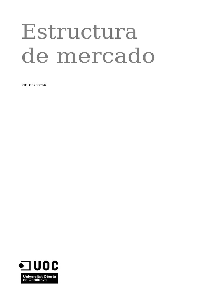 Mercados y Conductas - Módulo 4 - Estructura de Mercado | PDF