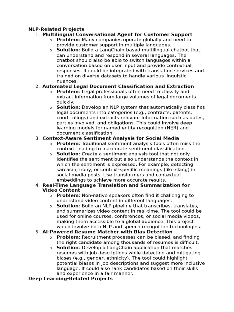 NLP Projects | PDF