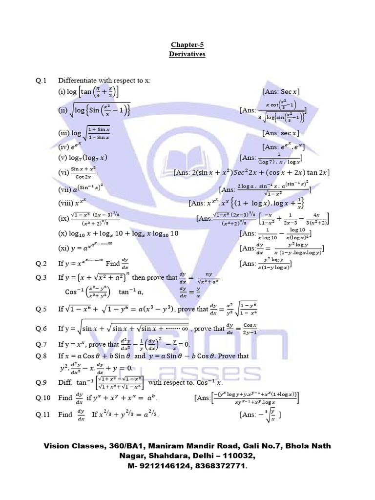 Chapter 5 Derivative | PDF