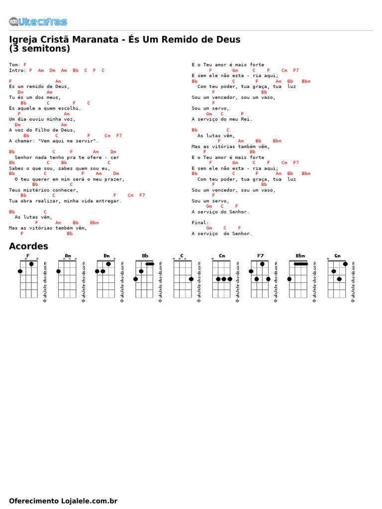 Música "És Um Remido de Deus" | PDF