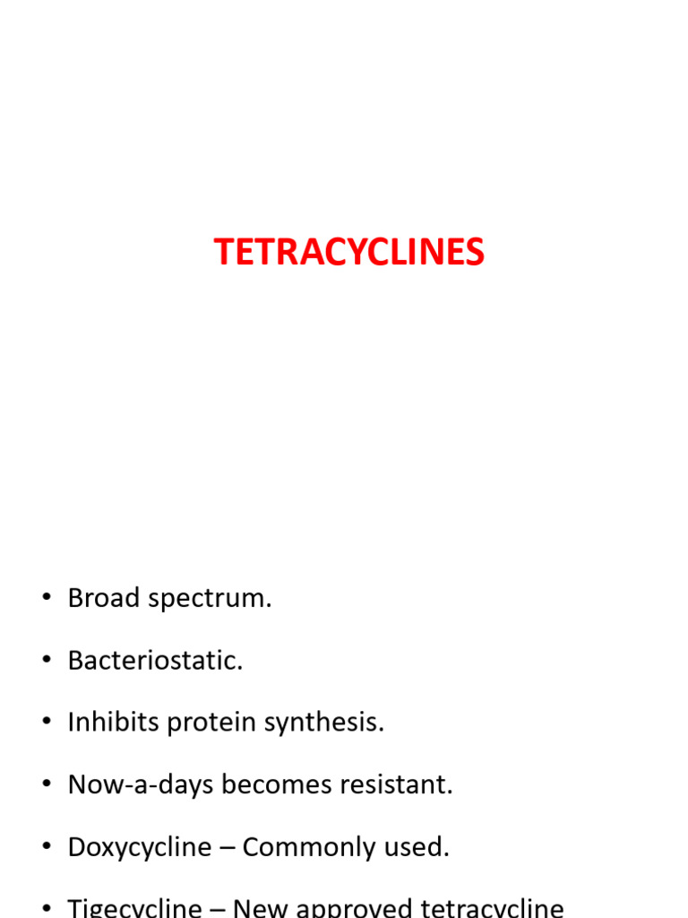 Tetracyclines & Chloramphenicol | PDF