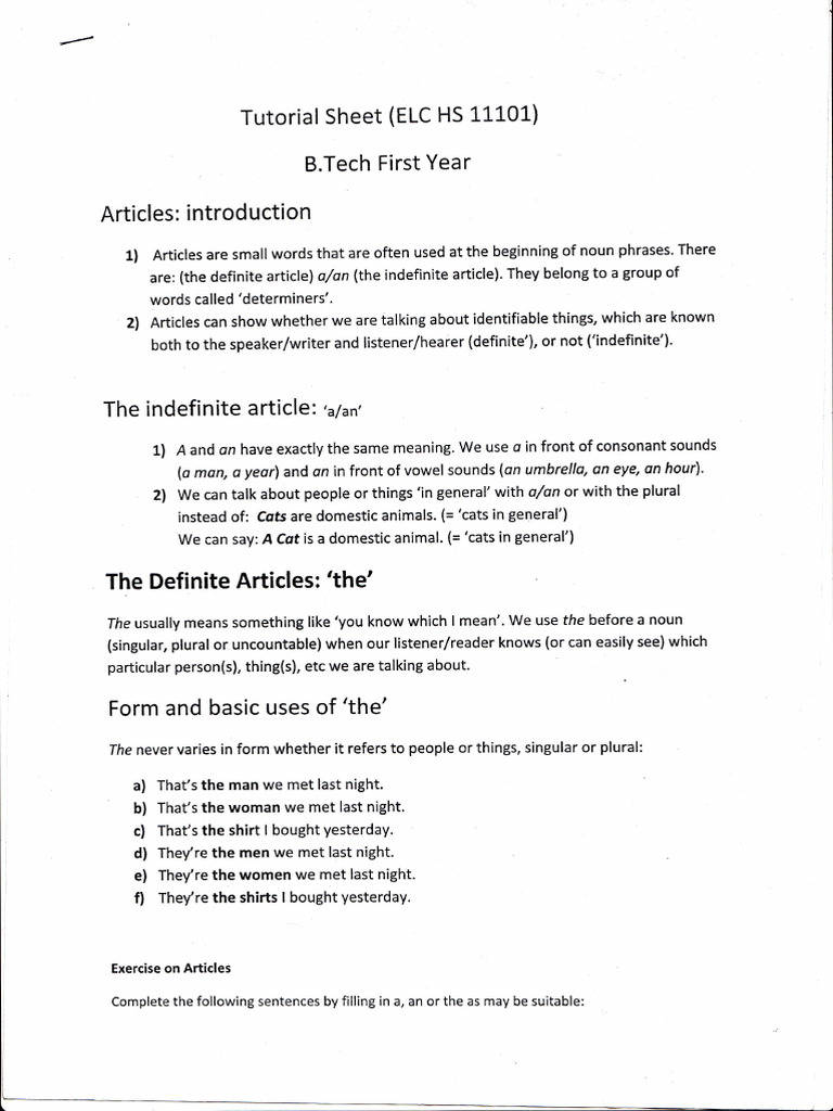 Articles With Answers | PDF
