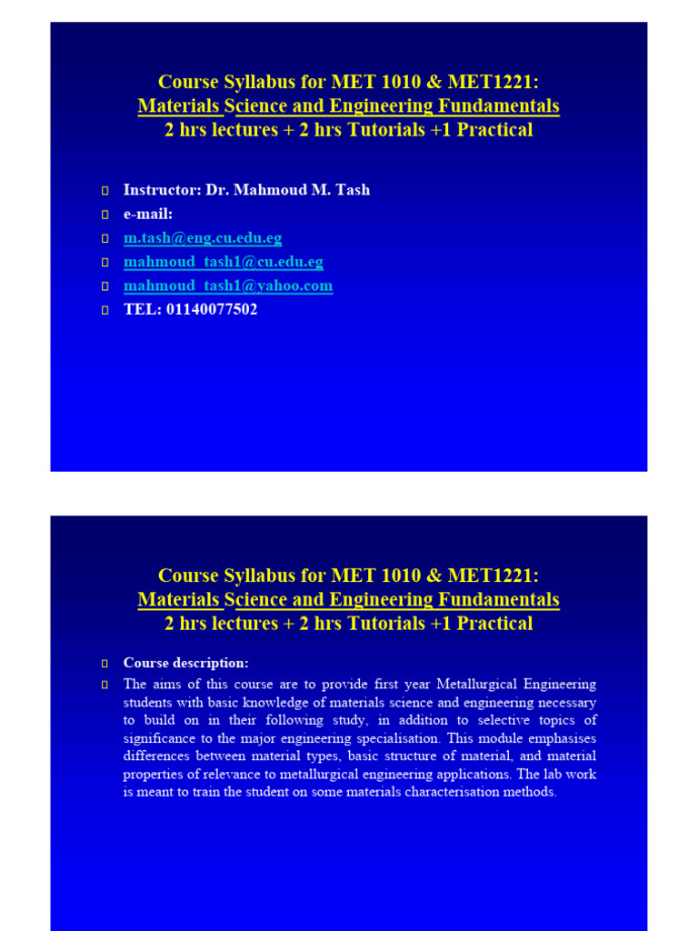 Course File PPT Modified Final علم المواد | PDF Course File PPT Modified Final علم المواد | PDF