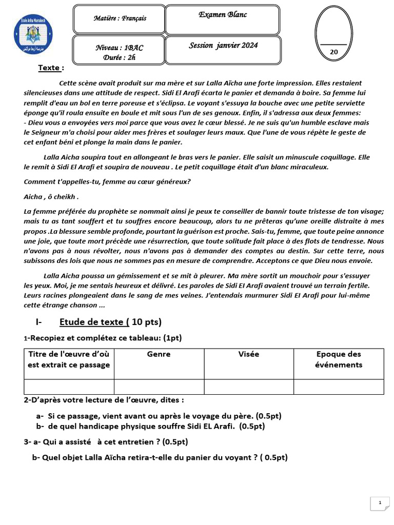 Exam Blanc 2024 | PDF
