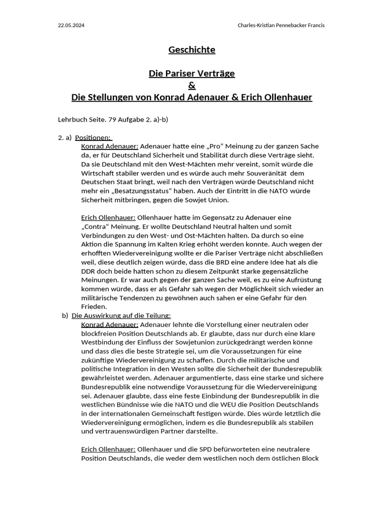 Pariser Verträge | PDF