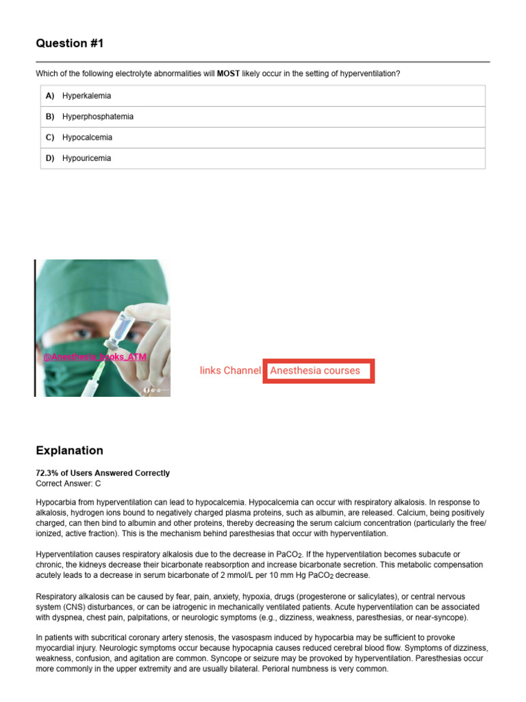@AnesthesiaCourses Subspecialties | PDF
