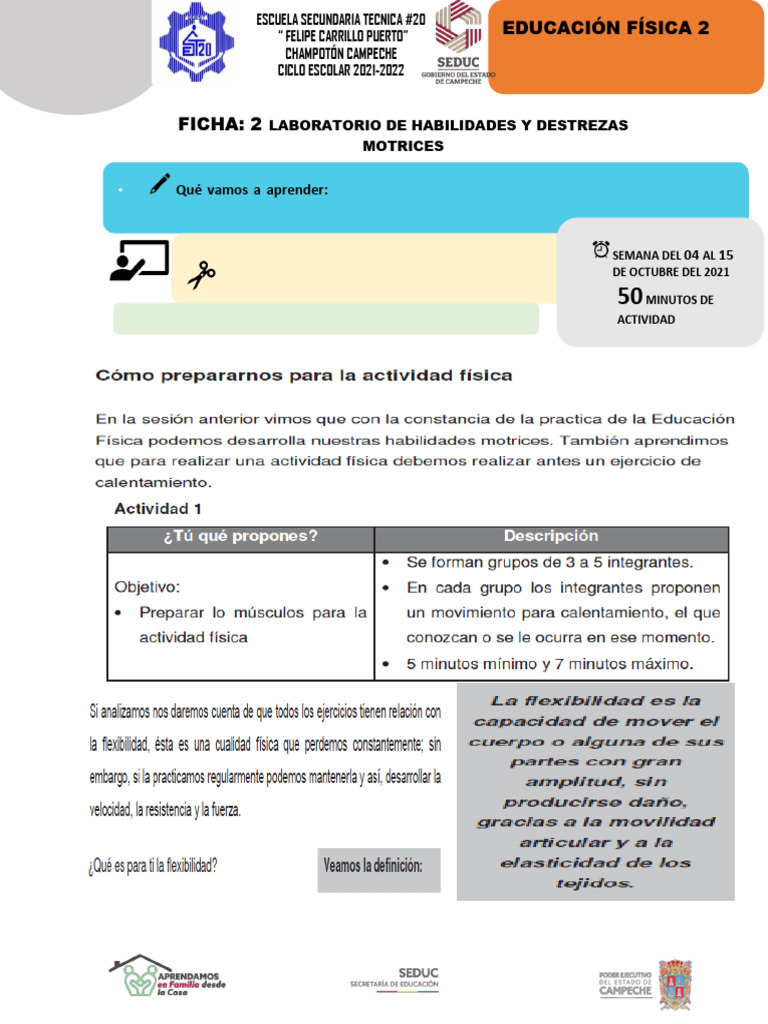 EF ISRAEL MEDINA _2° GRADO A,B,C FICHA 2 OCTUBRE DEL 4 AL 15 | PDF
