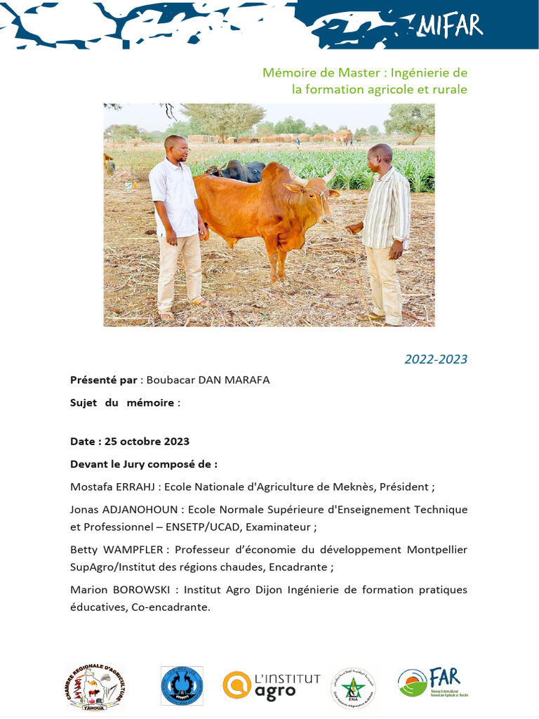 Memoire Mifar Boubacar Dan Marafa 2023 | PDF