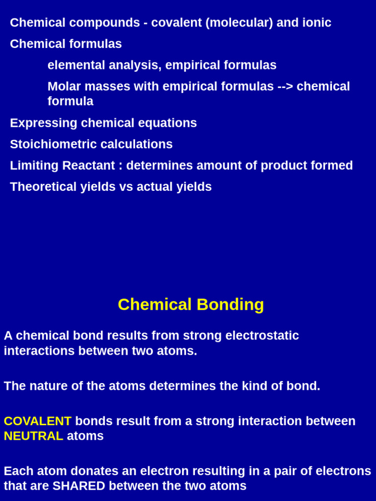 Chemical Bonds Pdf