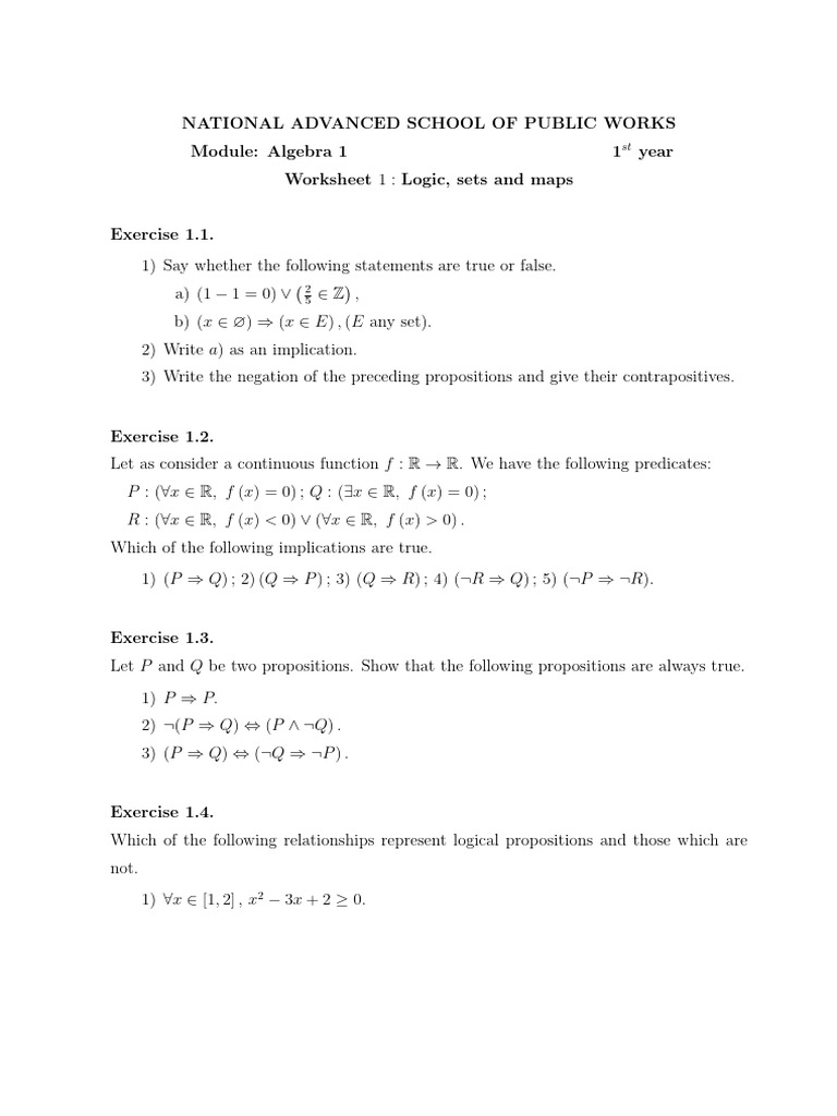 Series N1-2 | PDF | If And Only If | Mathematical Logic