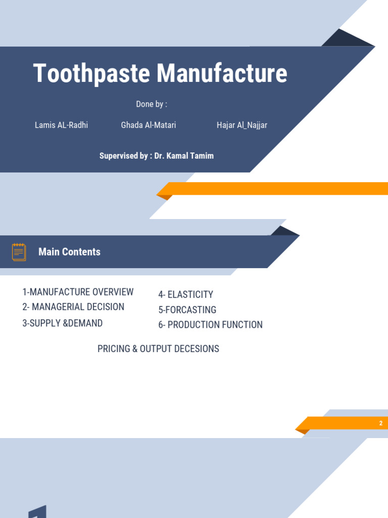 Feasibility Study-Toothpaste Manufacture | PDF