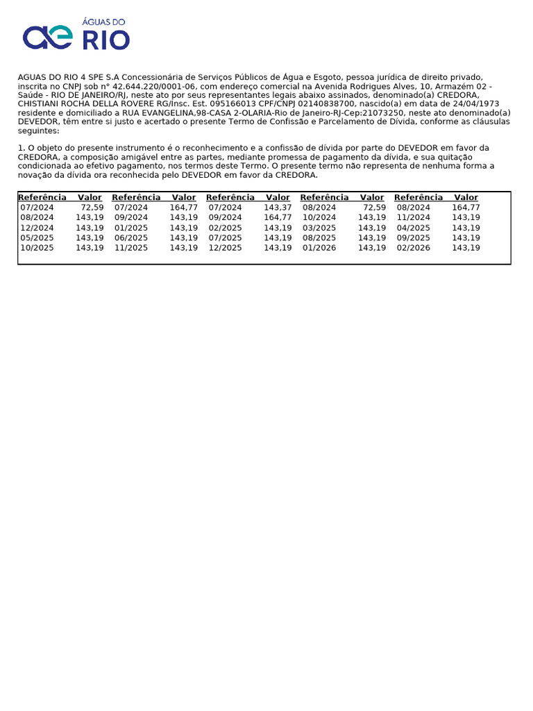 Termo de Parcelamento | PDF