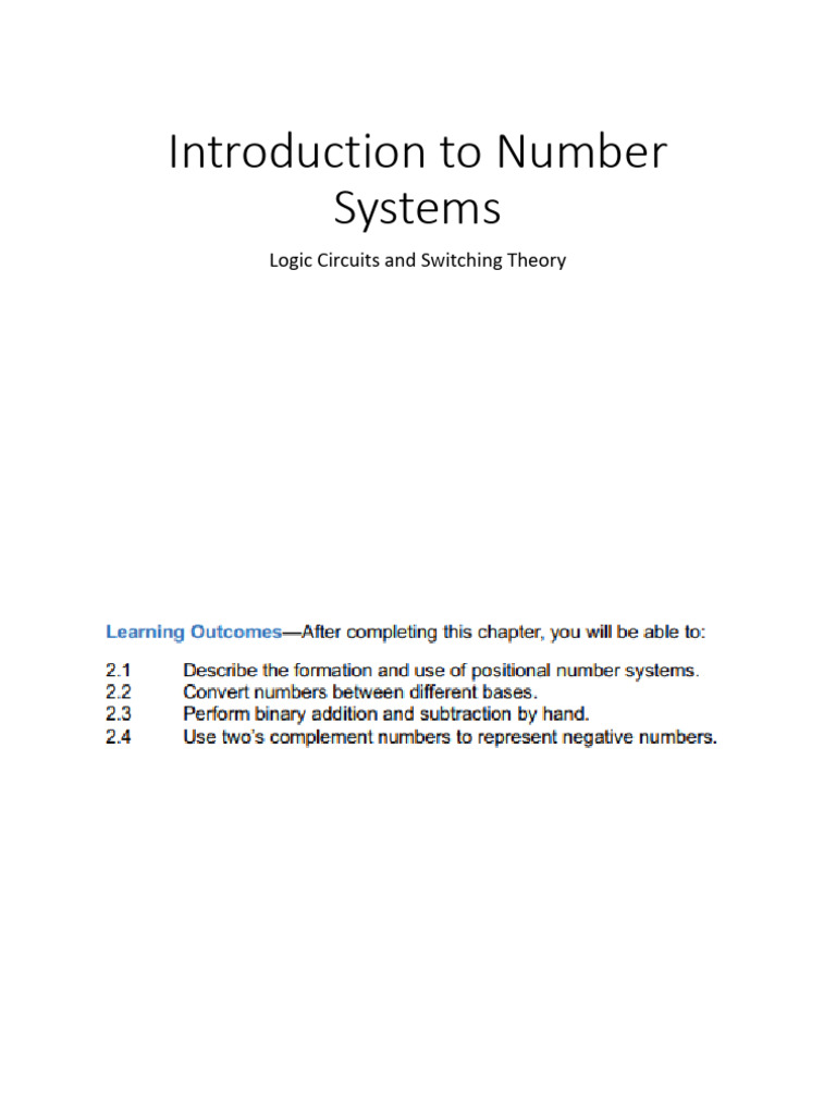 Introduction-to-Number-Systems | PDF
