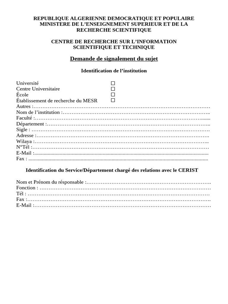 Identification Du Sujet - LMD | PDF