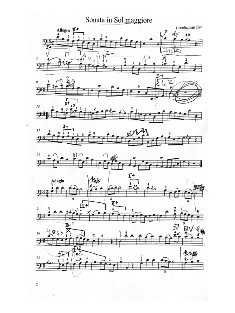 Sonata in Sol Maggiore | PDF