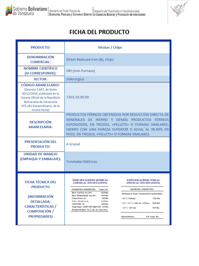 FICHA PRODUCTO Chips | PDF