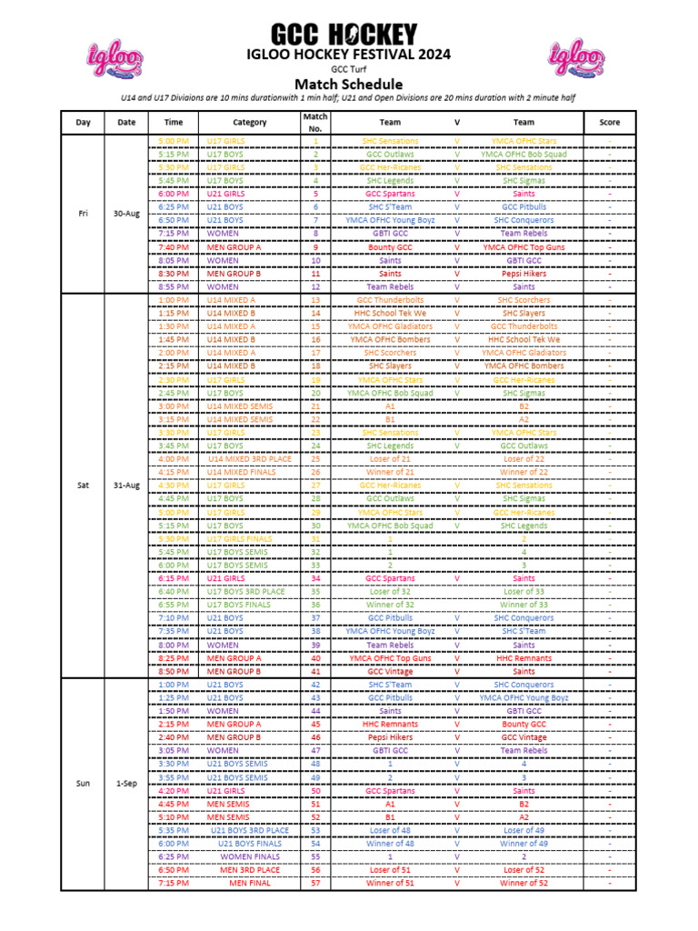 Igloo 2024 - Schedule | PDF