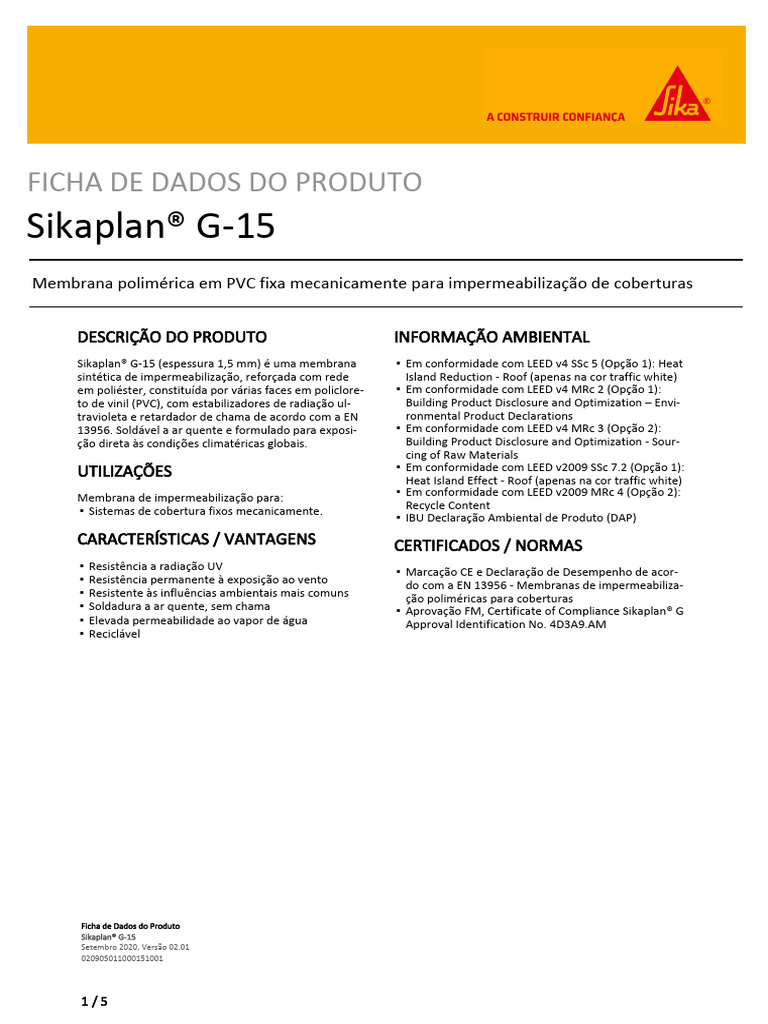 Sikaplan G 15 | PDF