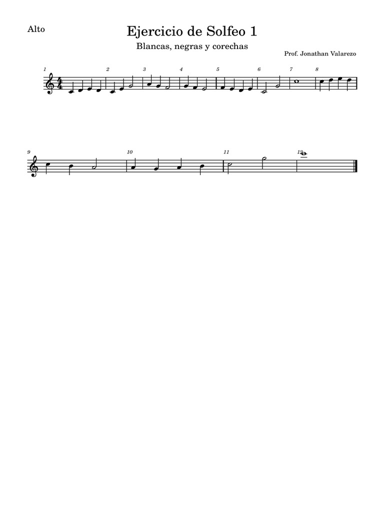 Leccion 1 - Solfeo-Alto | PDF