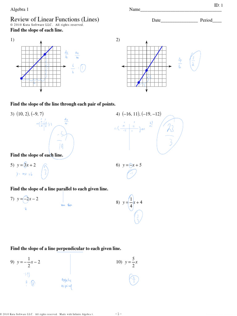2a Linear Functions | PDF