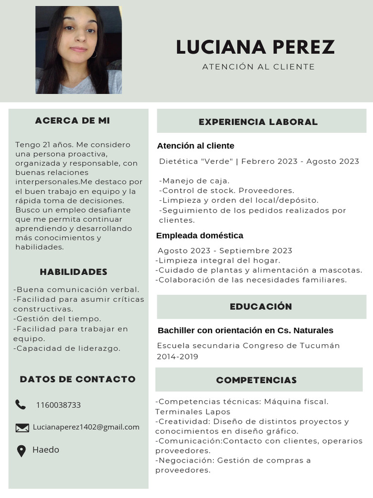 Cv con foto trabajo formal joven blanco neutro (1) | PDF