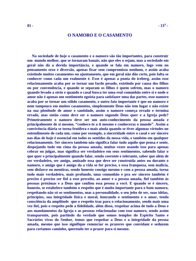 Namoro e Casamento - 13 | PDF
