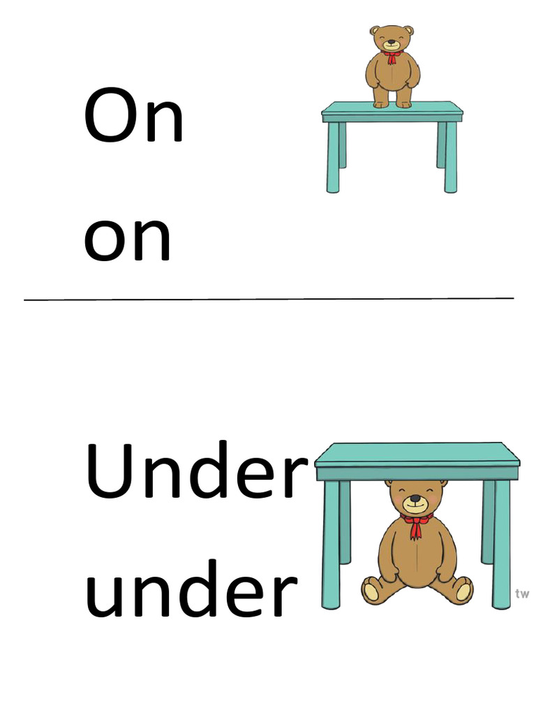 Grammar Unit 1 On-In-Under-Next To | PDF