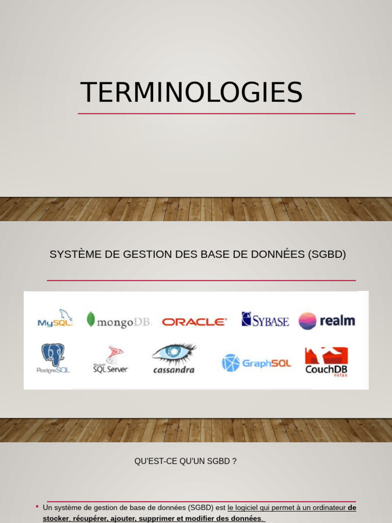 1ere Partie - Terminologies | PDF