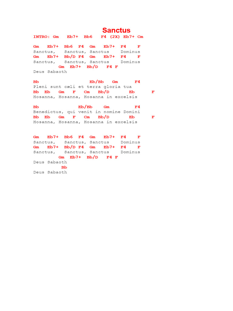 14 Sanctus | PDF