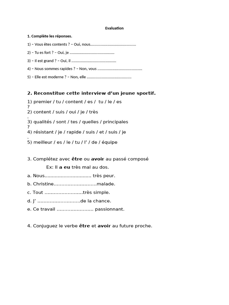 Test Franceza Cls 8 | PDF