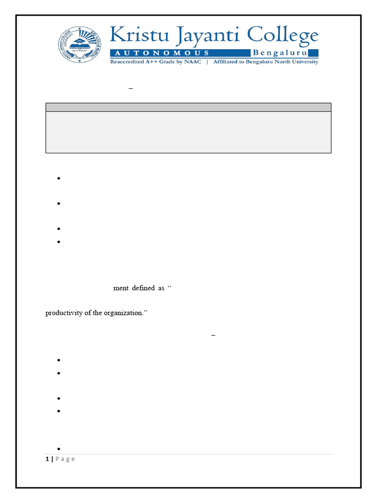 Unit 5 - Work Environment Study Notes - by T. Somasundaram | PDF
