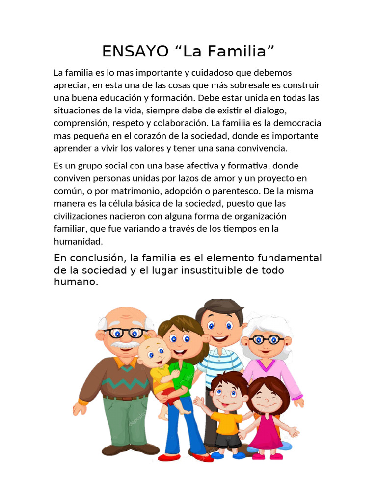 ENSAYO la familia | PDF