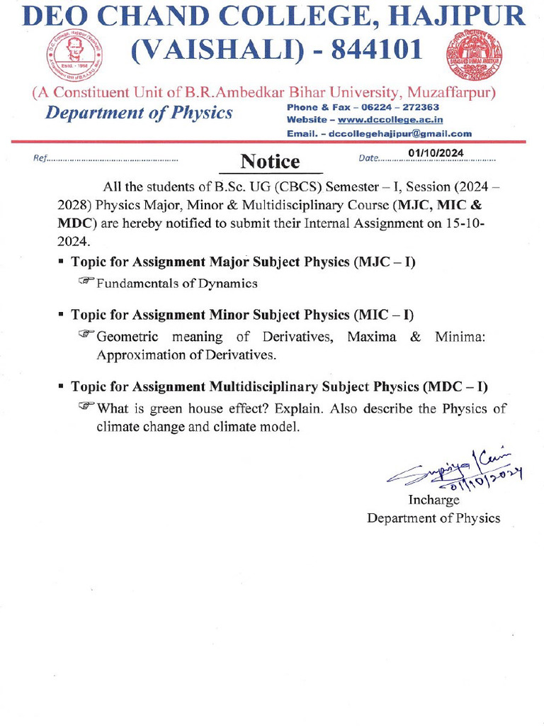 Physics Semester I | PDF