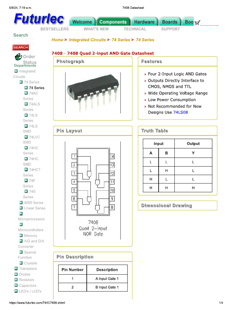 7408 Datasheet | PDF