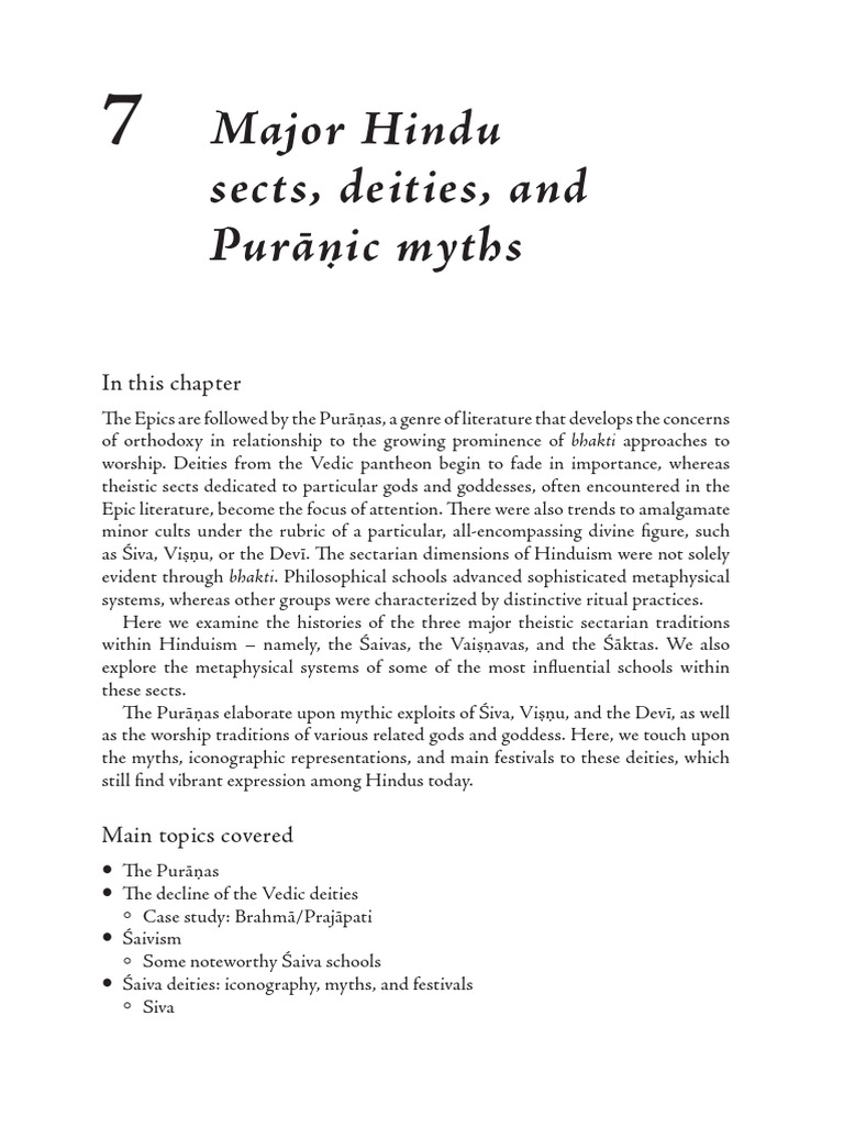 Rodrigues - Major Hindu Sects | PDF