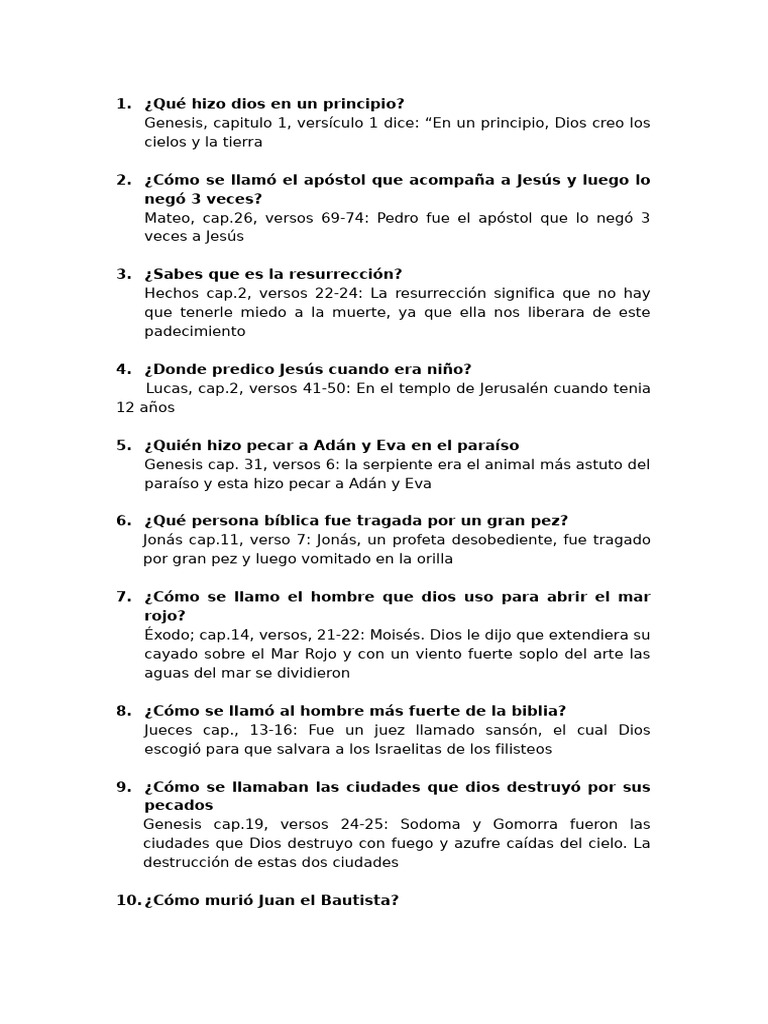 Preguntas Basicas de Religion | PDF