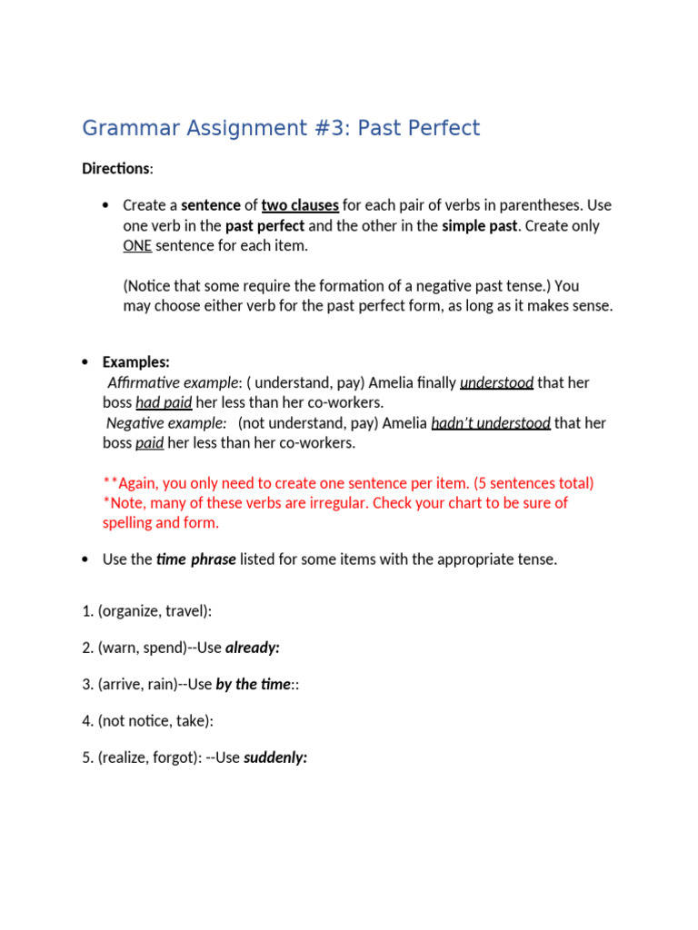 Grammar Assignment #3 | PDF