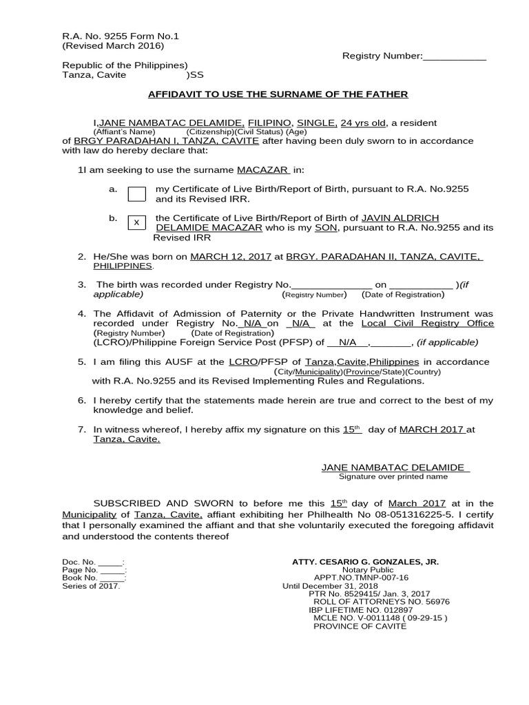 AUSF&Swornattestation | PDF