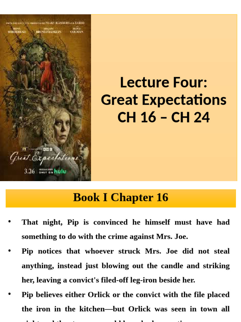 Lecture Five Great ExpectationsCH 16 - CH 24 | PDF | Great Expectations ...