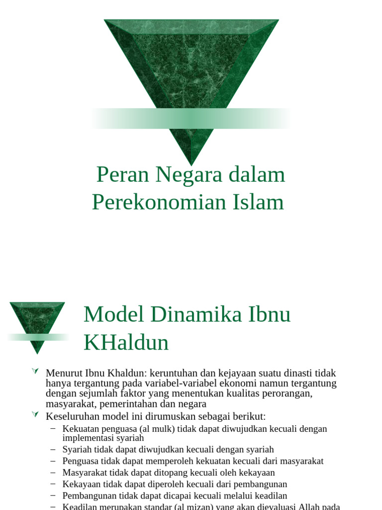 Peran Negara Dalam Perekonomian Islam | PDF